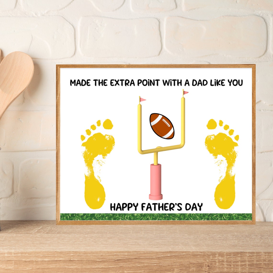 Father's Day Footprint Craft, Preschool Kids Baby Toddler Activity ...