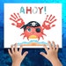 Pirate Handprint Art, Handprint Crab Craft for Babies, Toddlers ...