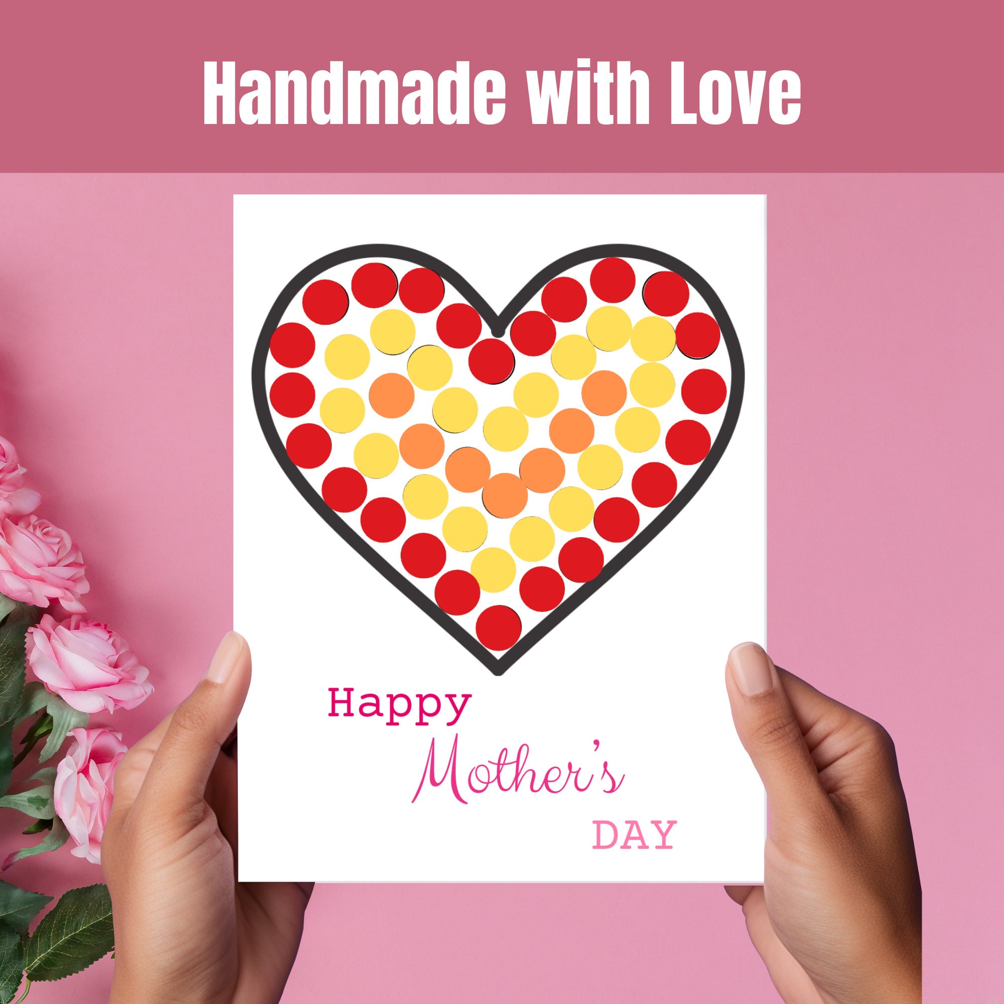Mother's Day Dot Marker Heart Shaped Page for Preschoolers. Mother's ...