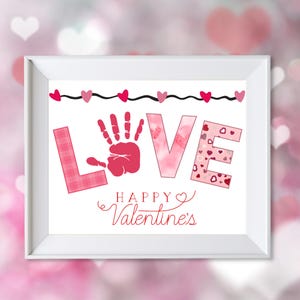 Valentines Day Handprint Art, Valentines Day Handprint Craft, Handprint ...