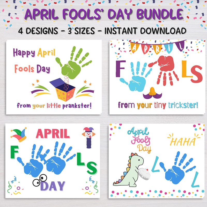 April Handprint Preschool - Etsy