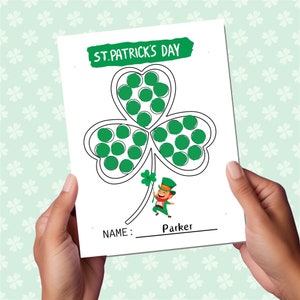 St Patrick's Day Dot Marker Coloring Page for Preschoolers. St Patrick ...