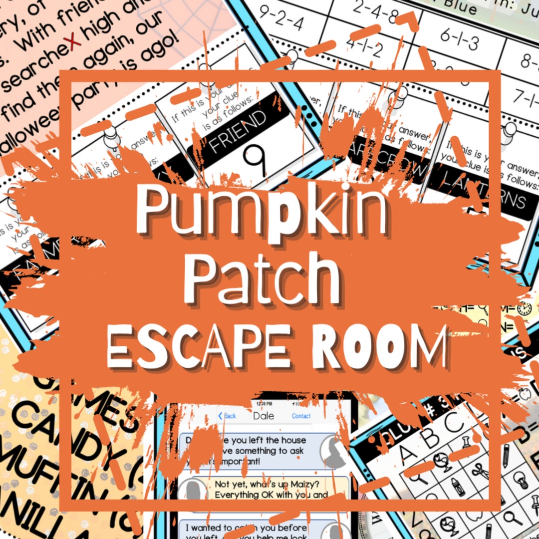 Escape Room for Kids, Printable Escape Room Kit, Pumpkin Patch Escape ...