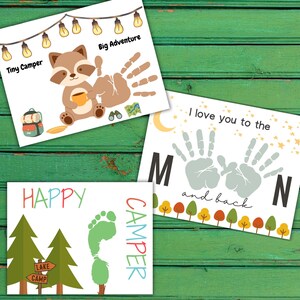 Camping Handprint Craft Bundle, Summer Handprint Art, Printable ...