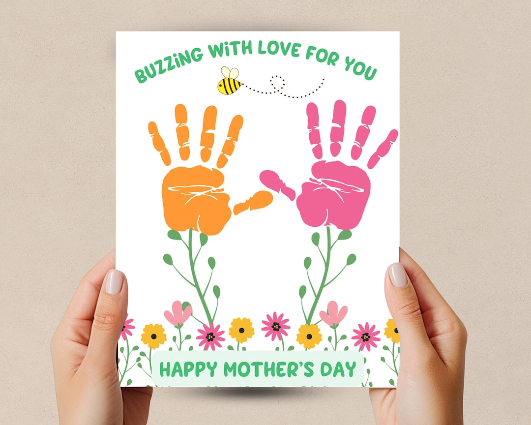 Mother's Day Handprint Craft, Toddler Handprint, Printable Gift for ...