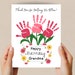 Birthday Handprint Craft, Grandma Handprint Art, Preschool Baby Toddler ...