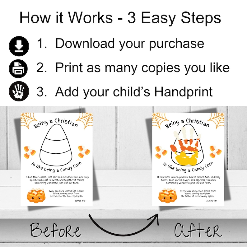 Halloween Christian Handprint Craft, Candy Corn Handprint Art ...