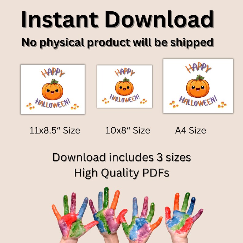 Halloween Handprint Art, Handprint Craft, Happy Halloween Preschool ...