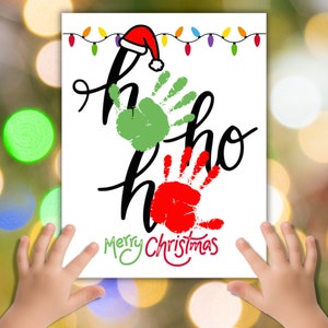 Christmas Handprint Craft, Handprint Art, Ho Ho Ho, Preschool Activity ...