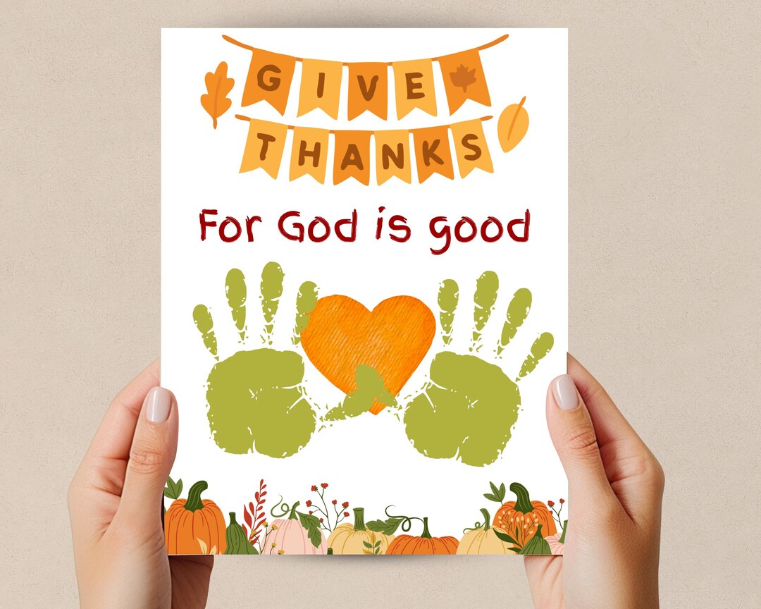 Christian Thanksgiving Handprint Craft, Give Thanks Handprint Craft ...