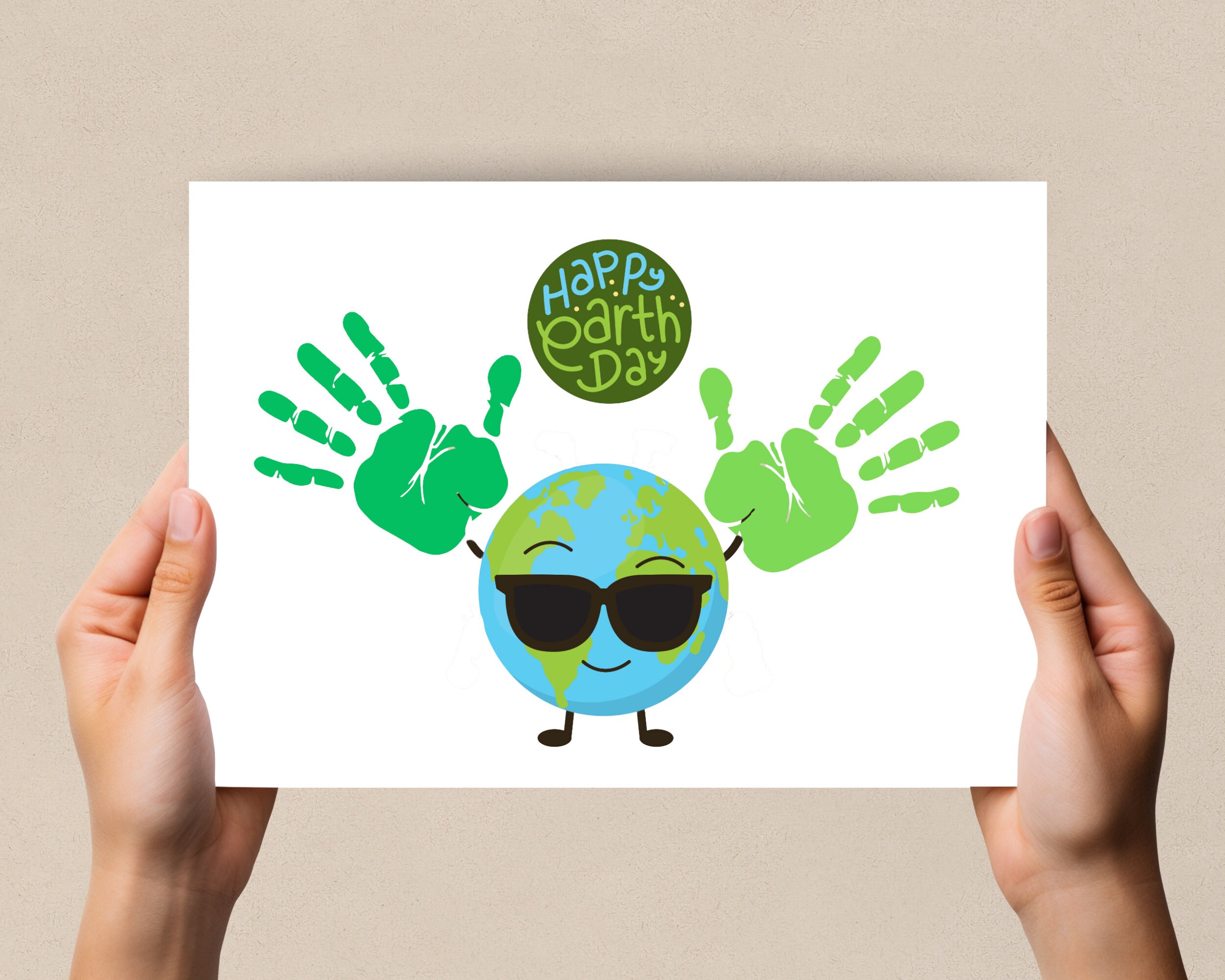 Earth Day Handprint Art, Handprint Earth Day Craft, Earth Day Keepsake ...