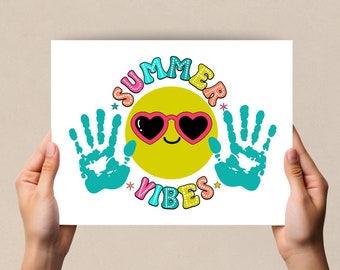 Summer Handprint Art, Preschool Activity for Babies, Toddlers, Kids ...