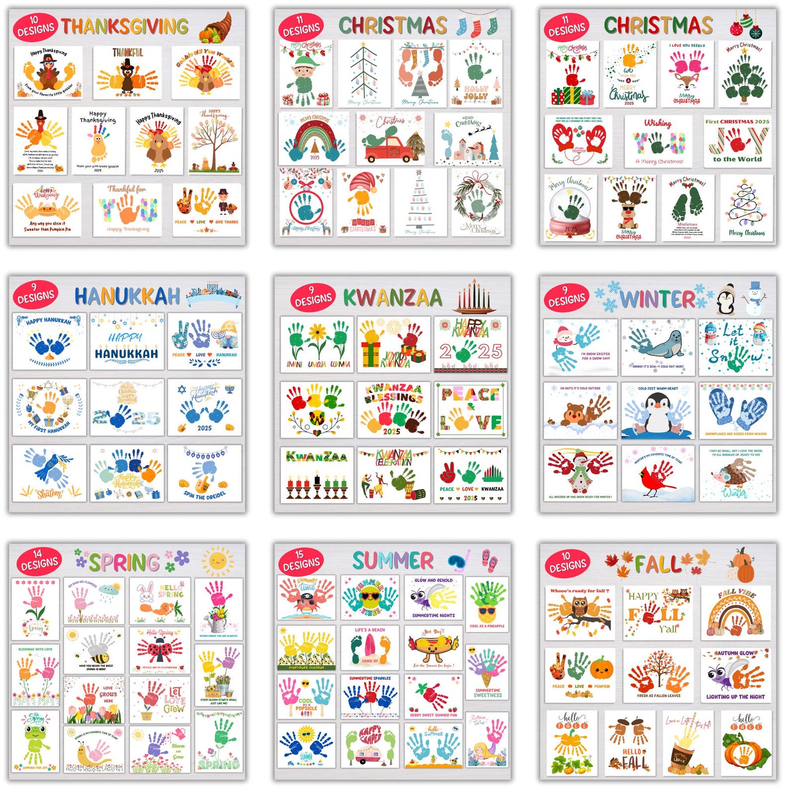 Mega Handprint Craft Bundle, Handprint Art, Handprint Activity for ...