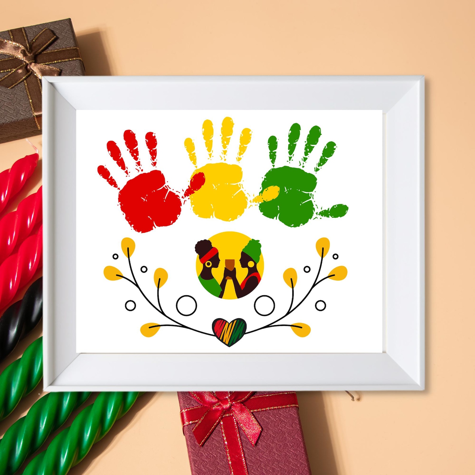 Kwanzaa Handprint Craft, Kwanzaa Handprint Art, Handprint Activity ...