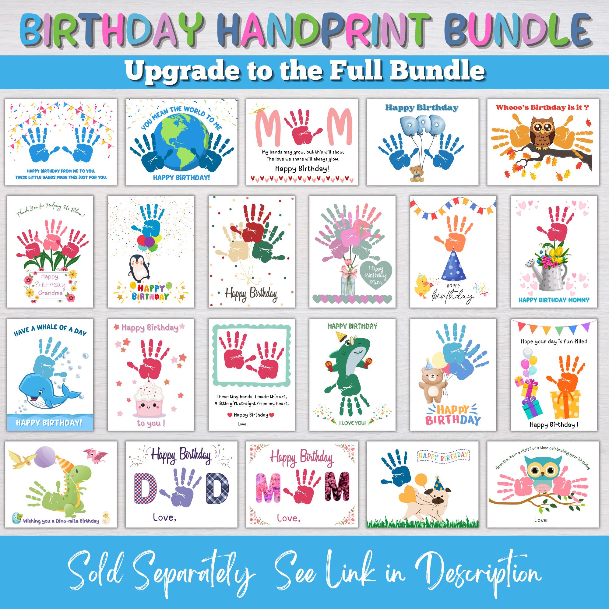 Birthday Handprint Craft, Birthday Handprint Art, Toddler Handprint ...