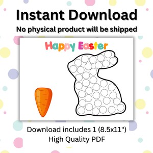 Easter Dot Marker Handprint Art Coloring Page for Preschoolers. Easter ...