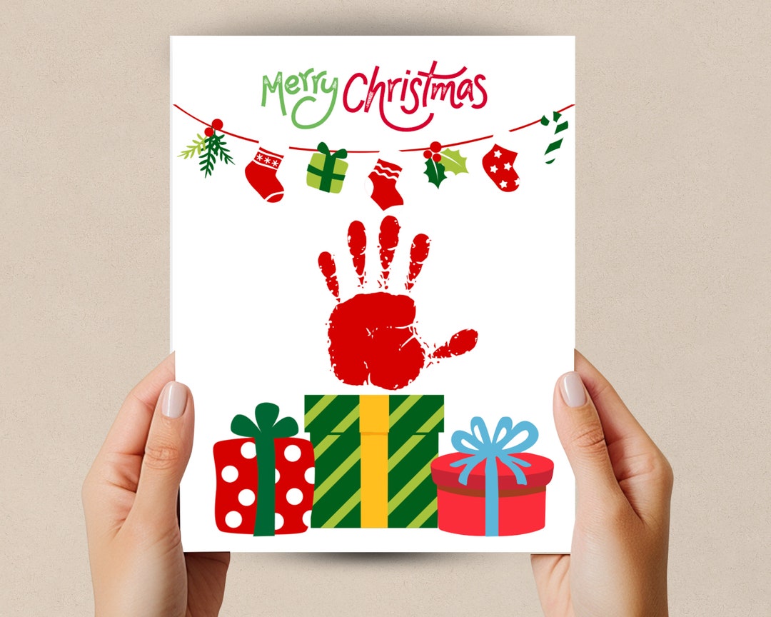 Christmas Handprint Craft, Handprint Art, Preschool Activity, Christmas ...
