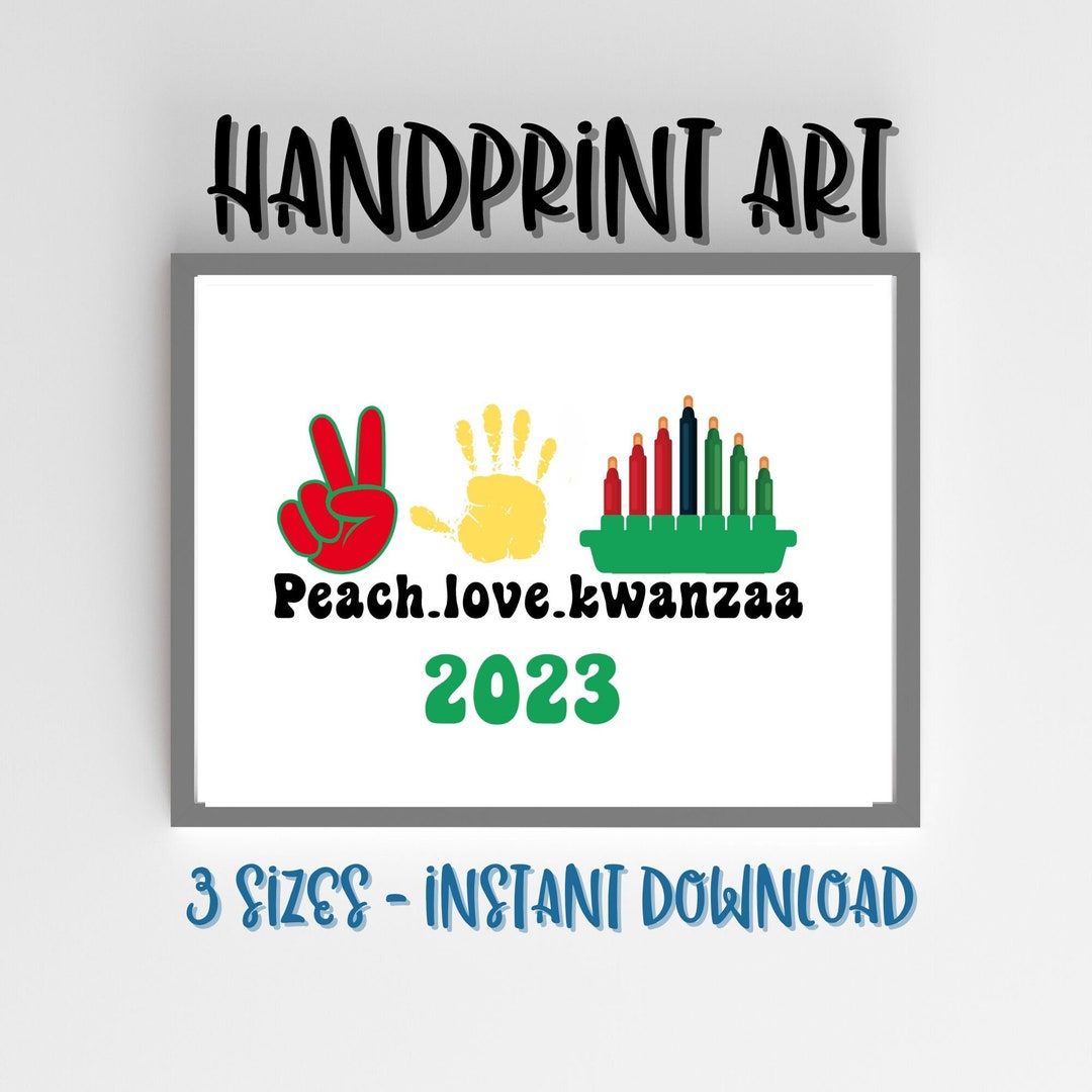 Kwanzaa Handprint Art Handprint Keepsake Craft Kwanazaa - Etsy