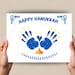 Hanukkah Handprint Craft, Handprint Art, Hanukkah Menorah, Preschool ...