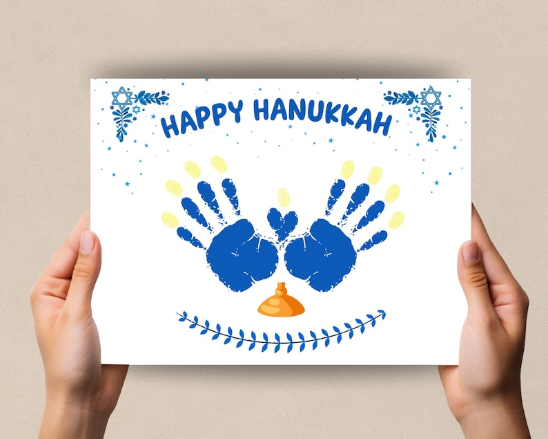 Hanukkah Handprint Craft, Handprint Art, Hanukkah Menorah, Preschool ...