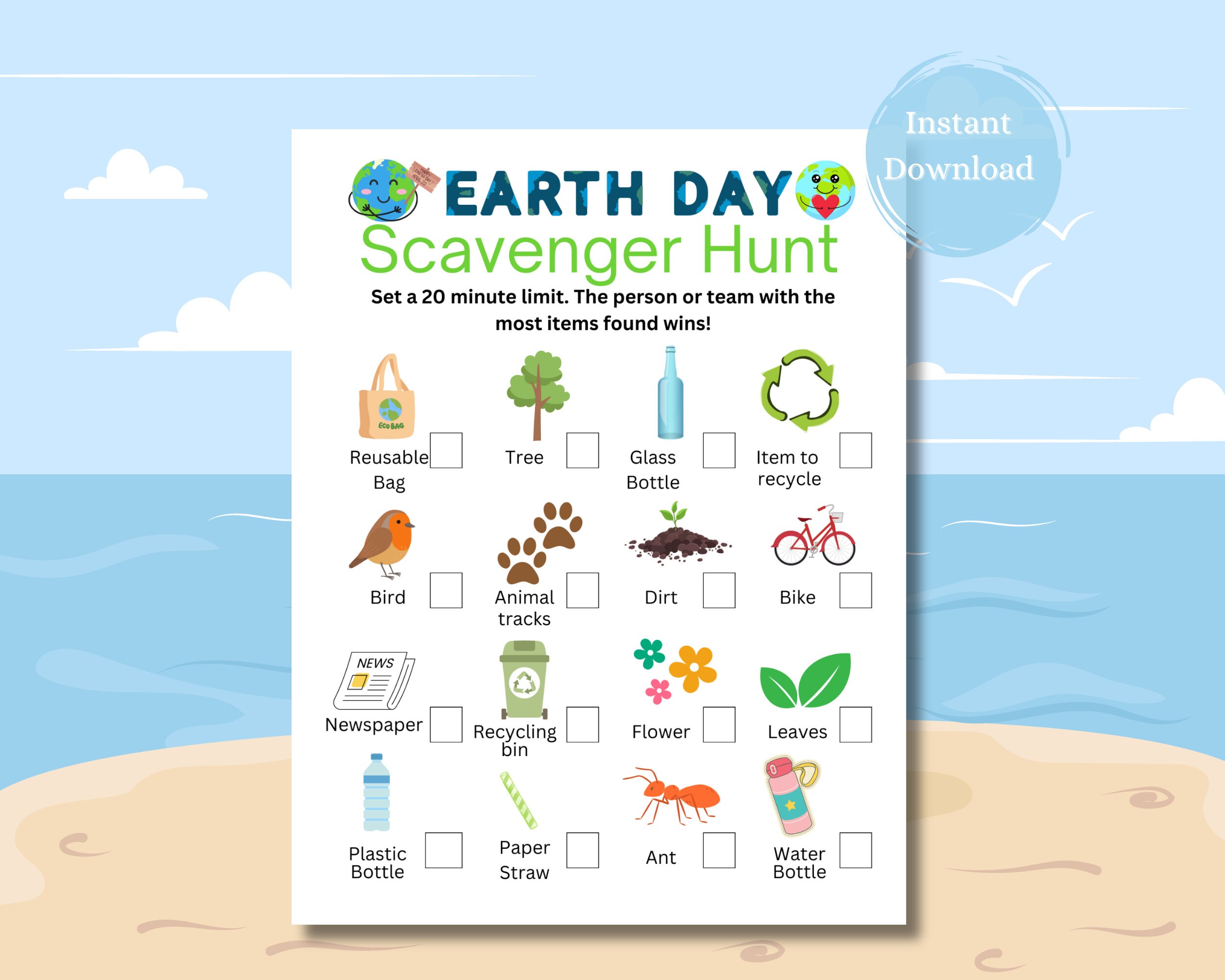 Earth Day Scavenger Hunt, Earth Day Classroom Activity, Youth Group ...