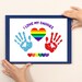 LGBTQ Handprint Art, Handprint Craft I Love My Daddies LGBT Pride Month ...