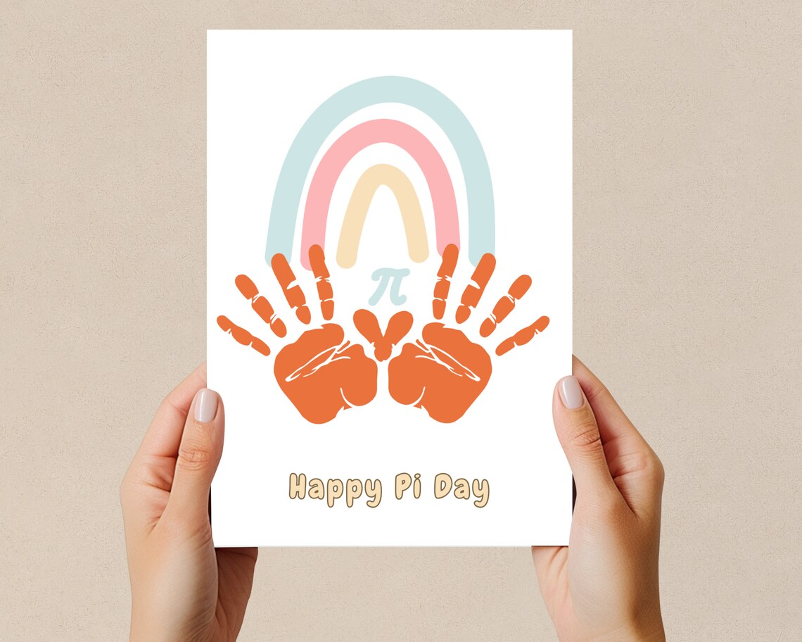 Pi Day Handprint Art, Handprint Craft, Activity for Kids, Toddlers in ...