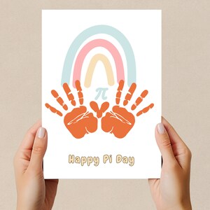 Pi Day Handprint Art, Handprint Craft, Activity for Kids, Toddlers in ...