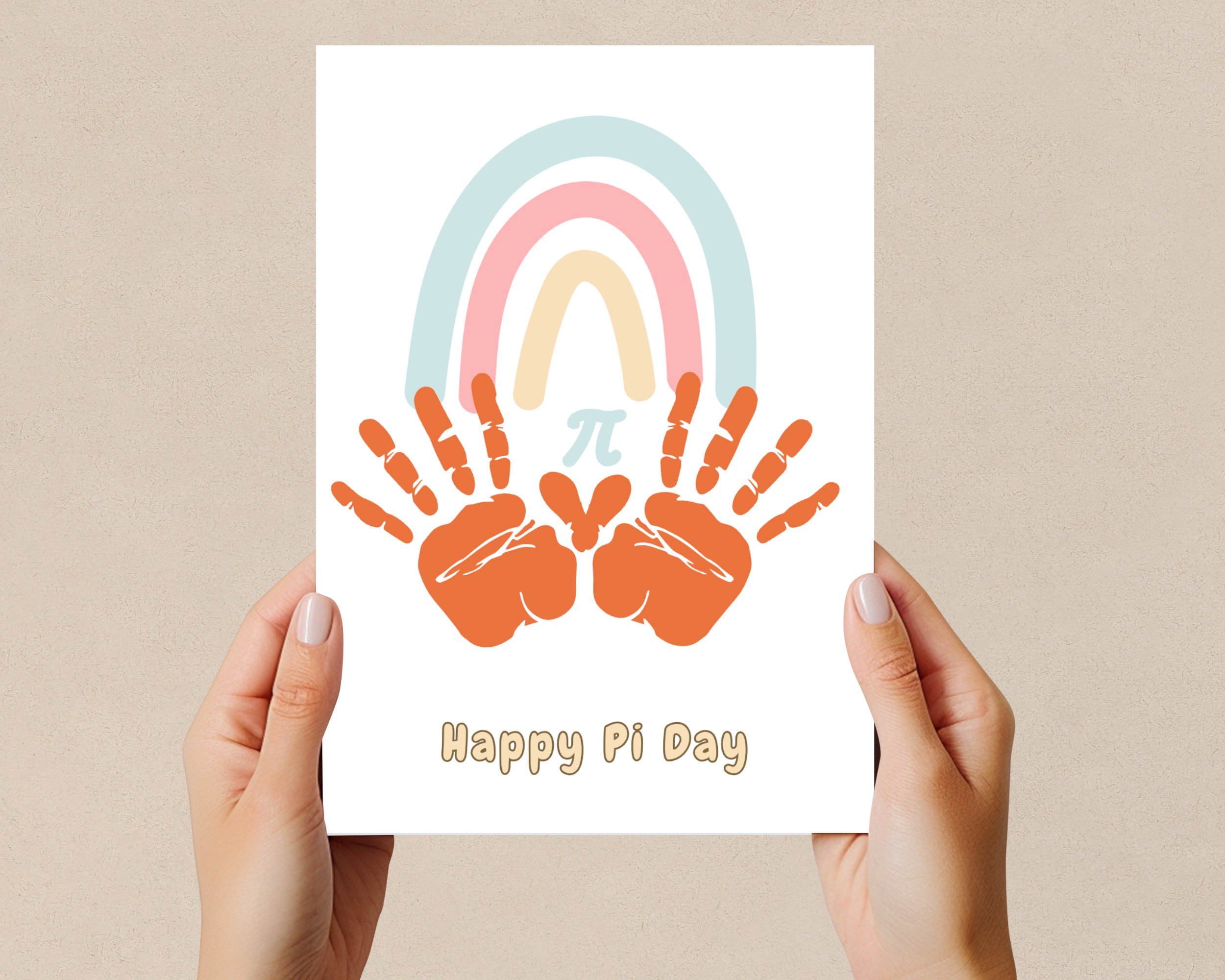 Pi Day Handprint Art, Handprint Craft, Activity for Kids, Toddlers in ...
