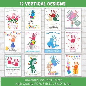 Birthday Handprint Craft, Birthday Handprint Art, Printable Activity ...