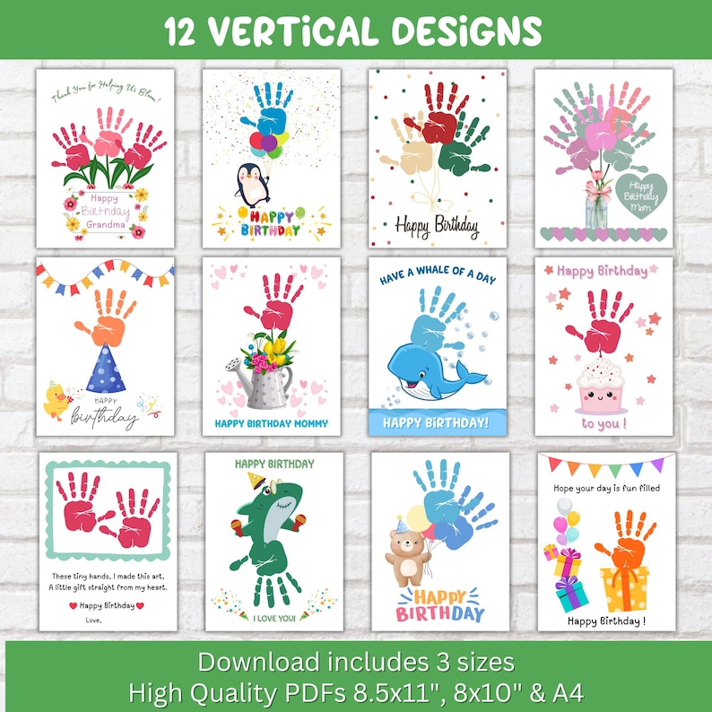 Birthday Handprint Craft, Birthday Handprint Art, Printable Activity ...