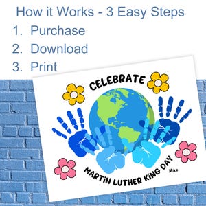 Martin Luther King Handprint Craft, Handprint Art, Printable Activity ...