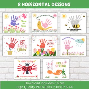 Spring Handprint Craft, Spring Handprint Art, Printable Activity Babies ...