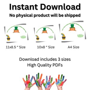 St Patrick's Day Handprint Craft, St Patrick's Day Art, St Patricks Day ...