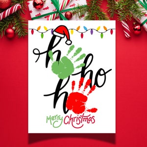 Christmas Handprint Craft, Handprint Art, Ho Ho Ho, Preschool Activity ...