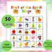 Fruit of the Spirit Bingo Game, 50 Printable Bingo Cards, Fruit of the ...