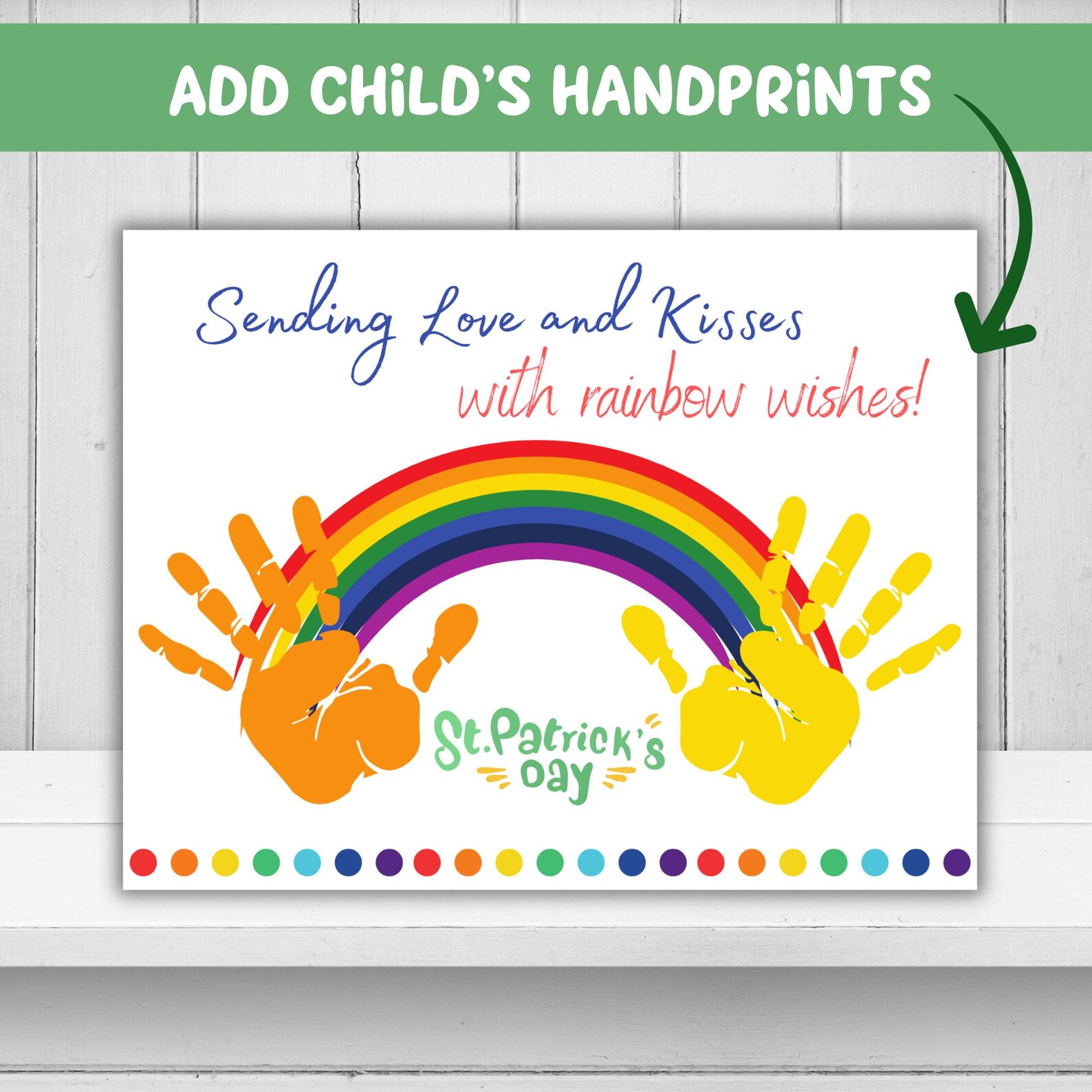 St Patrick's Day Handprint Craft, St Patrick's Day Rainbow Wishes, St ...