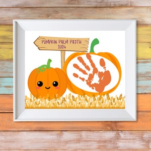 Halloween Handprint Art, Handprint Craft, Pumpkin Patch Preschool ...