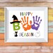 Halloween Handprint Art, Handprint Craft, Preschool Activity, Happy Boo ...