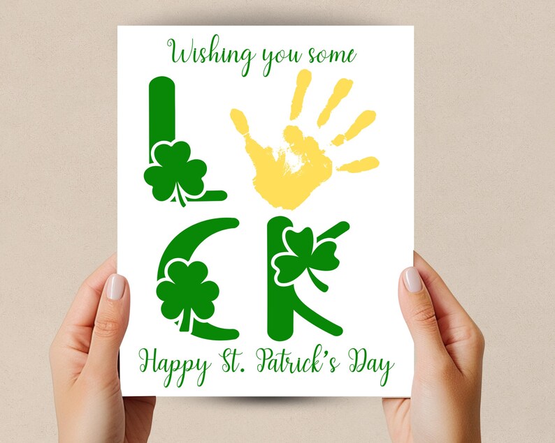 St. Patrick's Day Handprint Craft, St Patrick's Day Art, Handprint ...