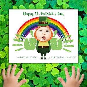 St Patricks Day Handprint Craft, Photo Craft, Preschool Activity ...