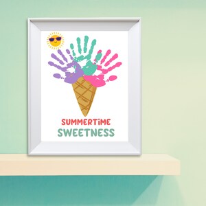 Summer Handprint Art, Preschool Handprint Craft Activity for Babies ...