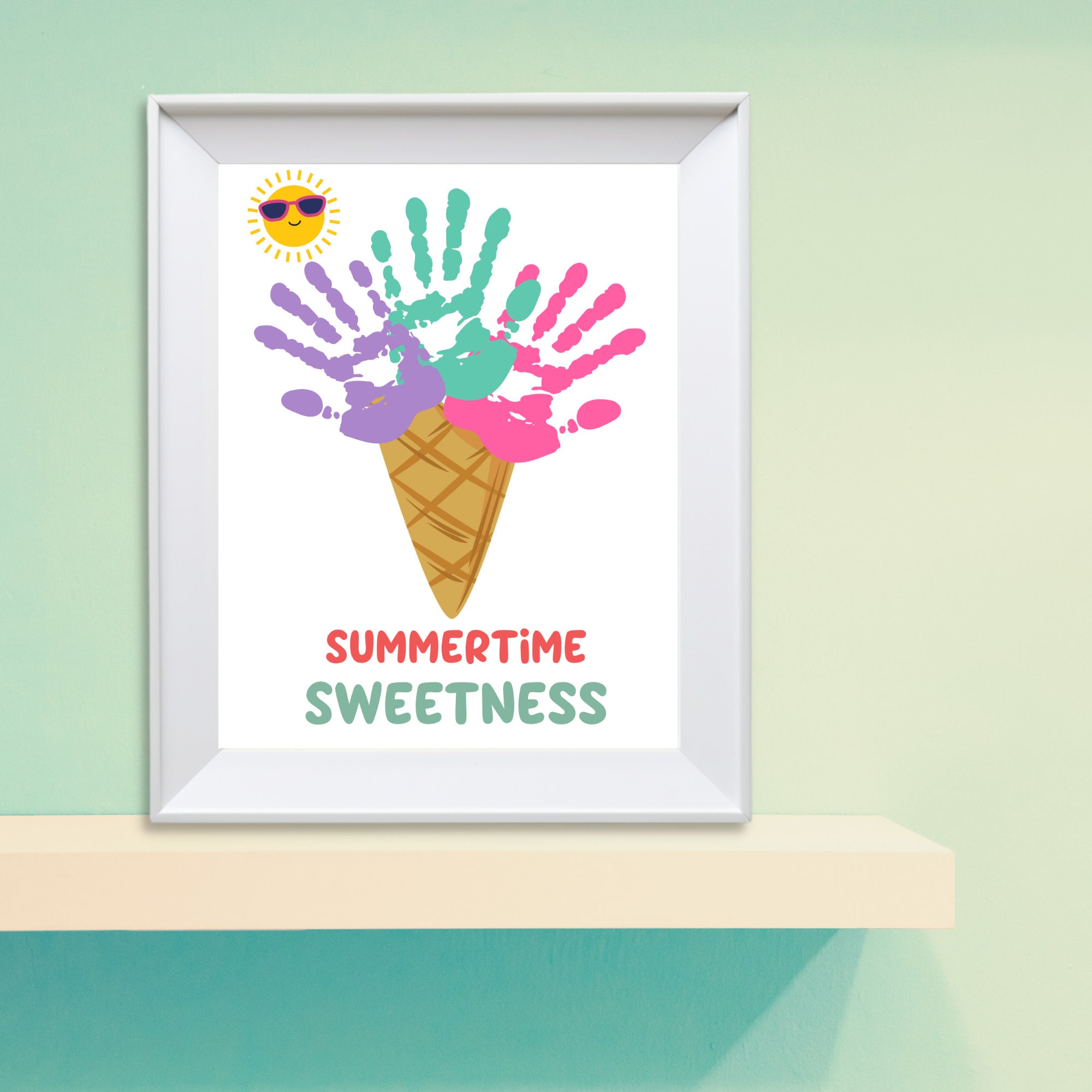 Summer Handprint Art, Preschool Handprint Craft Activity for Babies ...