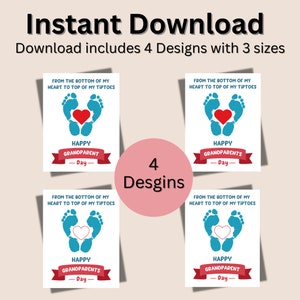 Grandparent's Day Footprint Art, Preschool Footprint Craft Activity for ...