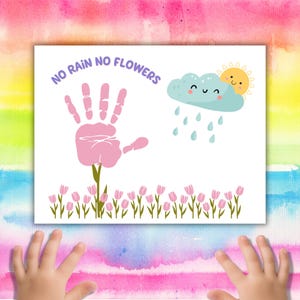 Spring Handprint Craft, Spring Handprint Art, Handprint Activity, Baby ...