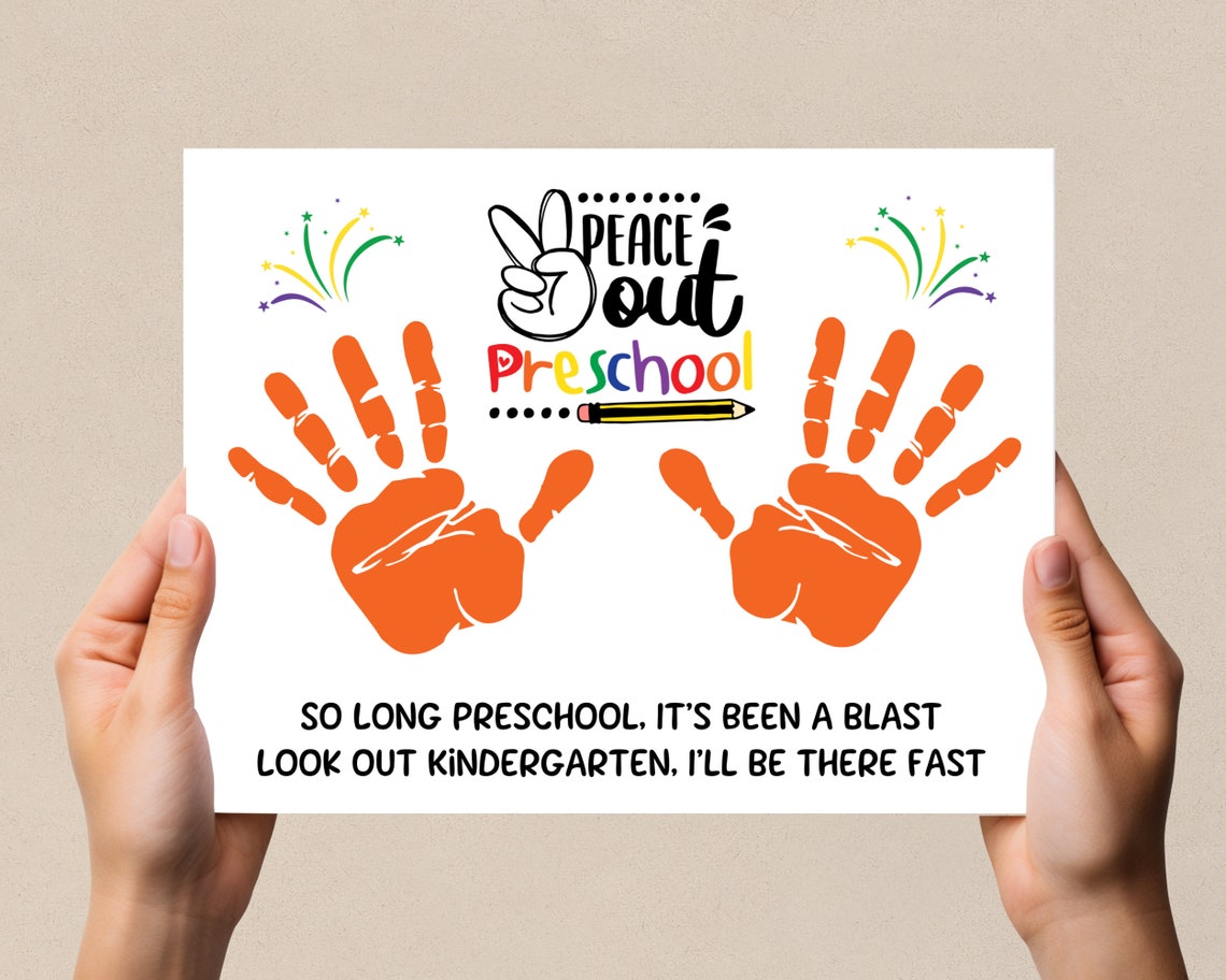 Preschool Handprint Art Craft, Last Day of Preschool, Preschool ...