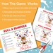 Roll a Reindeer Game, Printable Holiday Game, Christmas Party, Candy ...