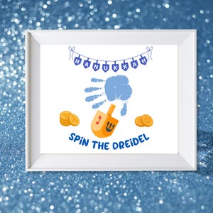 Hanukkah Handprint Craft, Handprint Art, Daycare Craft Happy Hanukkah ...