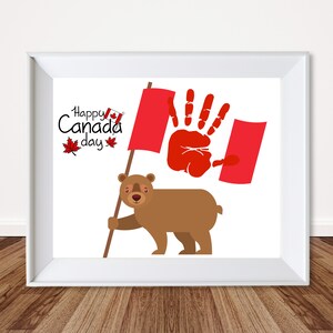 Canada Day Handprint Art, Handprint Craft Activity for Toddler Baby ...