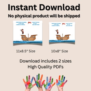 Columbus Day Handprint Craft, Handprint Art, Columbus Day Activity ...